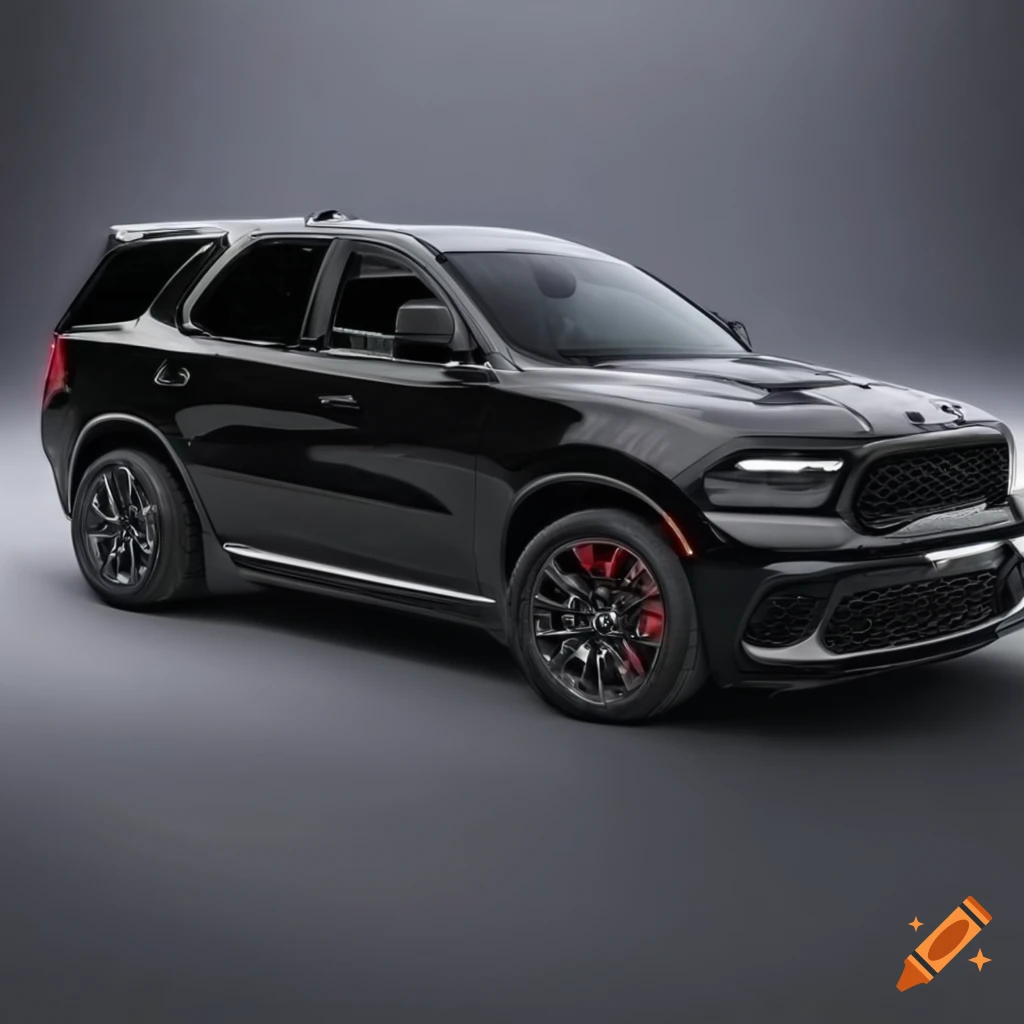All-black 2021 dodge durango with tinted windows and red brake calipers ...