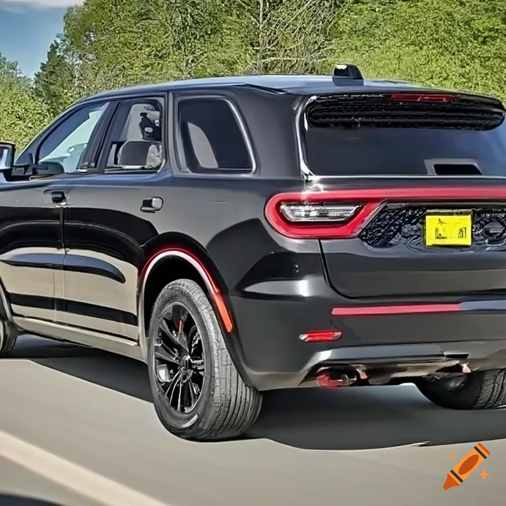 2021 Dodge Durango Tow and Go in black with tinted windows and red ...
