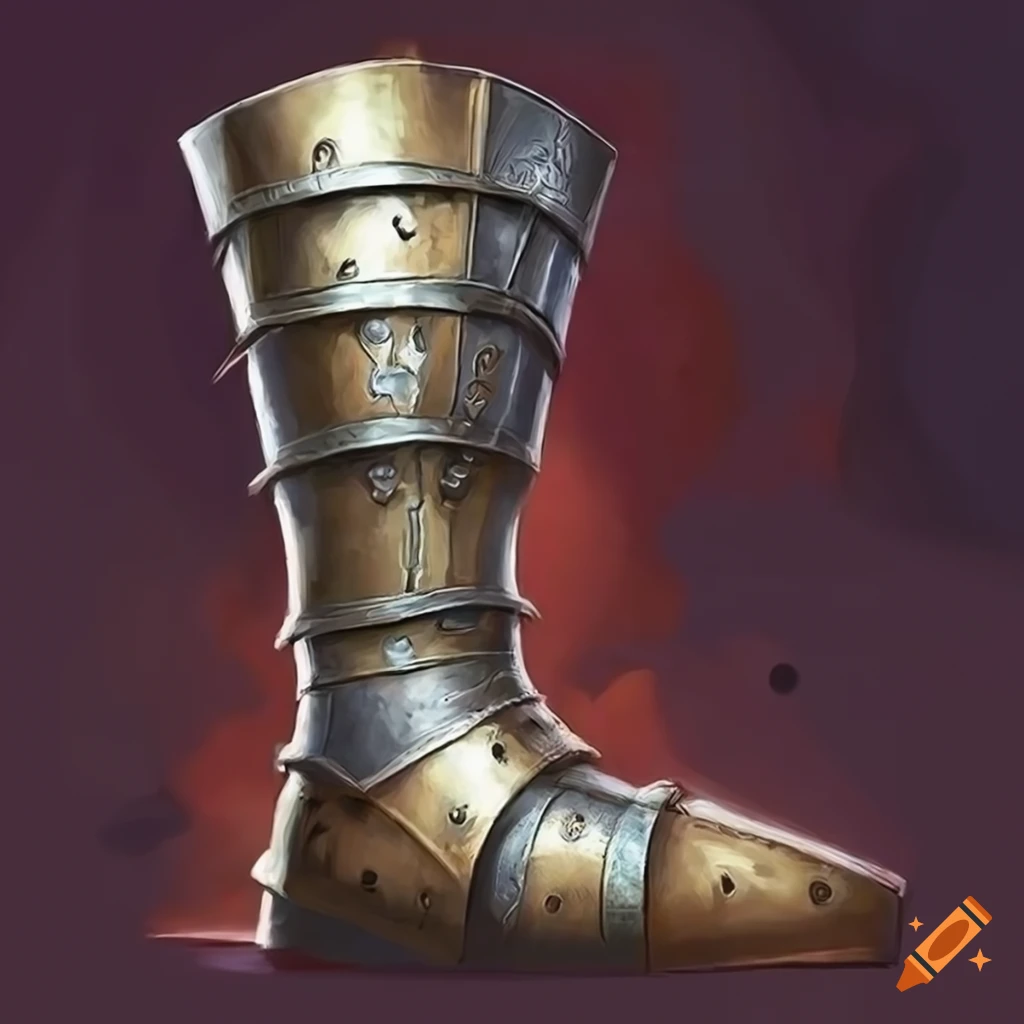 Stunning medieval plate boot from fantasy game art in Magic The ...