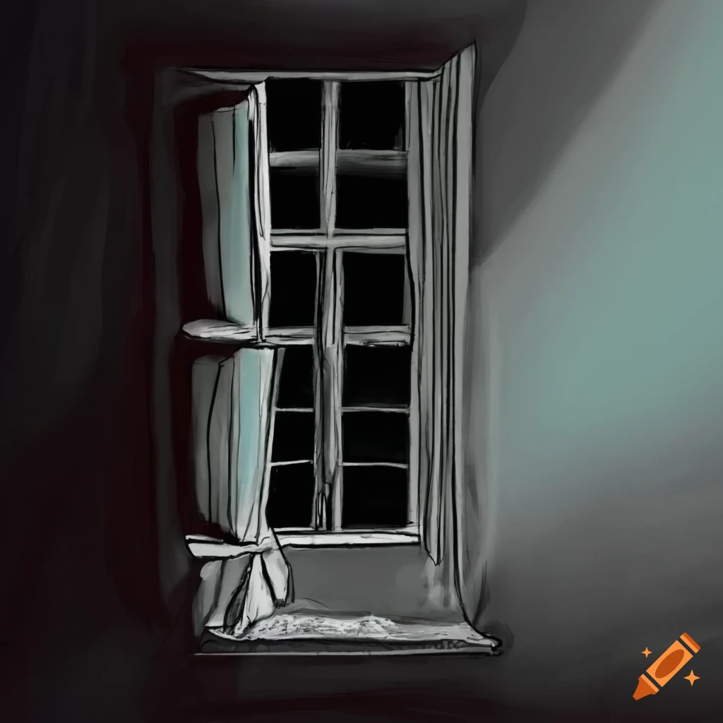 Abstract drawing of a present window on Craiyon