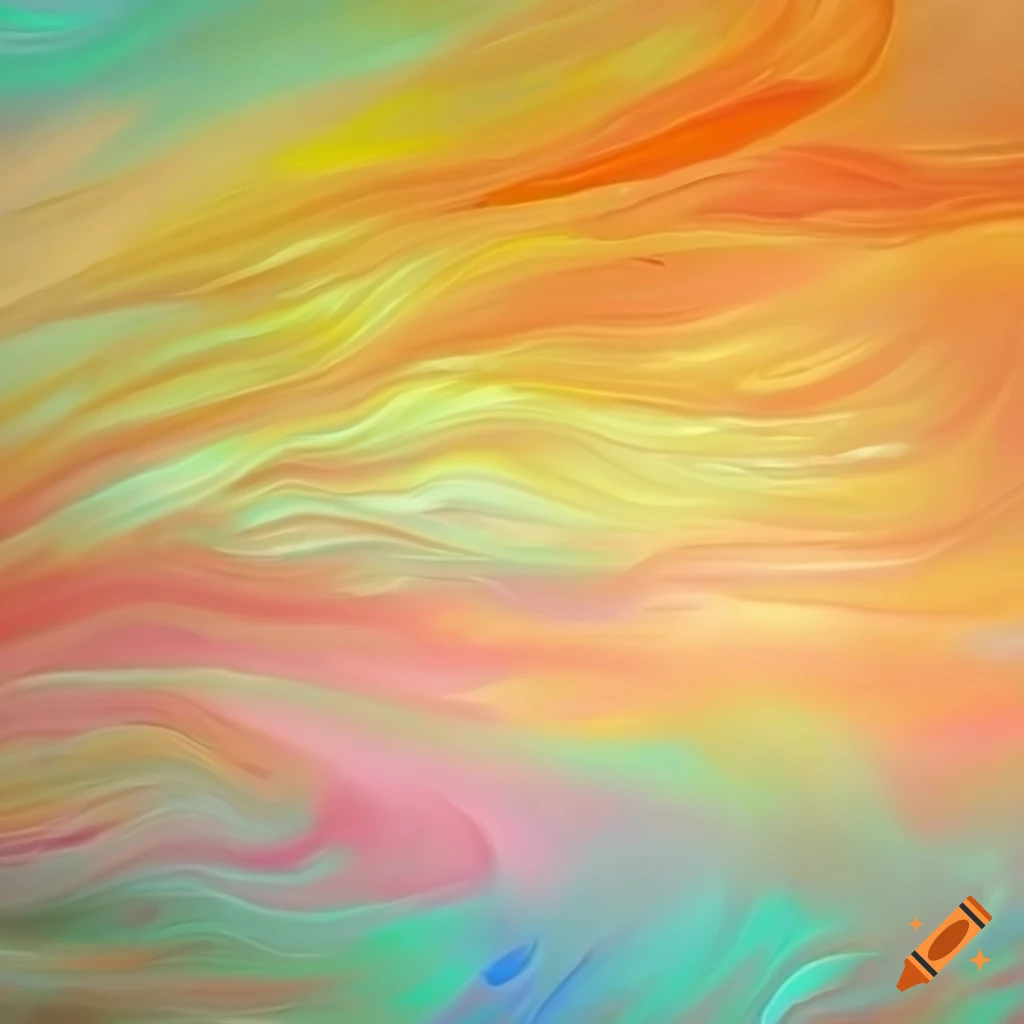 Abstract ethereal painting with golden light and rainbow colors on Craiyon