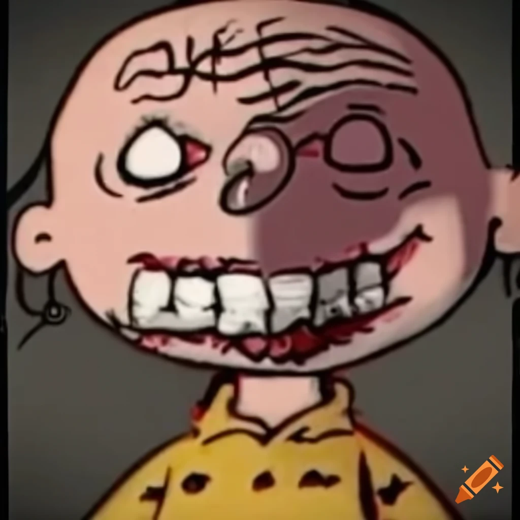 Distorted and creepy version of a familiar character on Craiyon