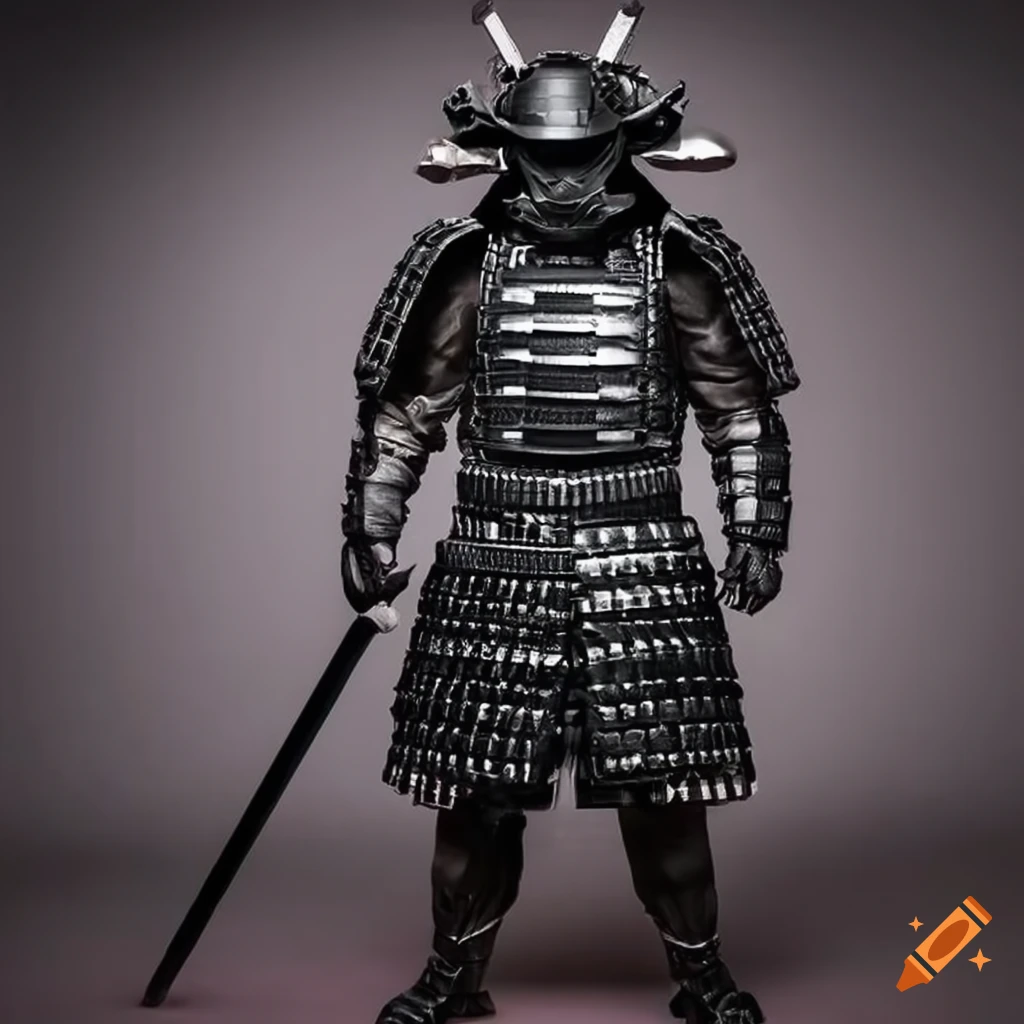 Nuclear samurai in dark matter power suit with holographic sword on Craiyon