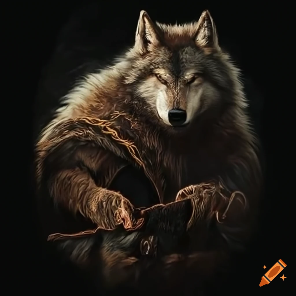 Viking wolf on Craiyon