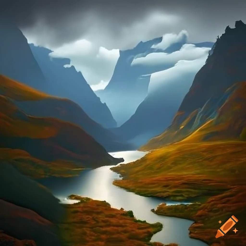 Phenomenal landscape view on Craiyon