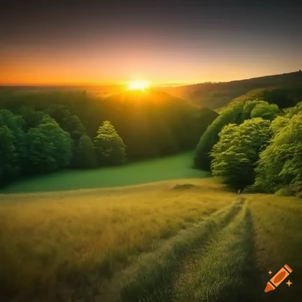 Summer landscape view on Craiyon
