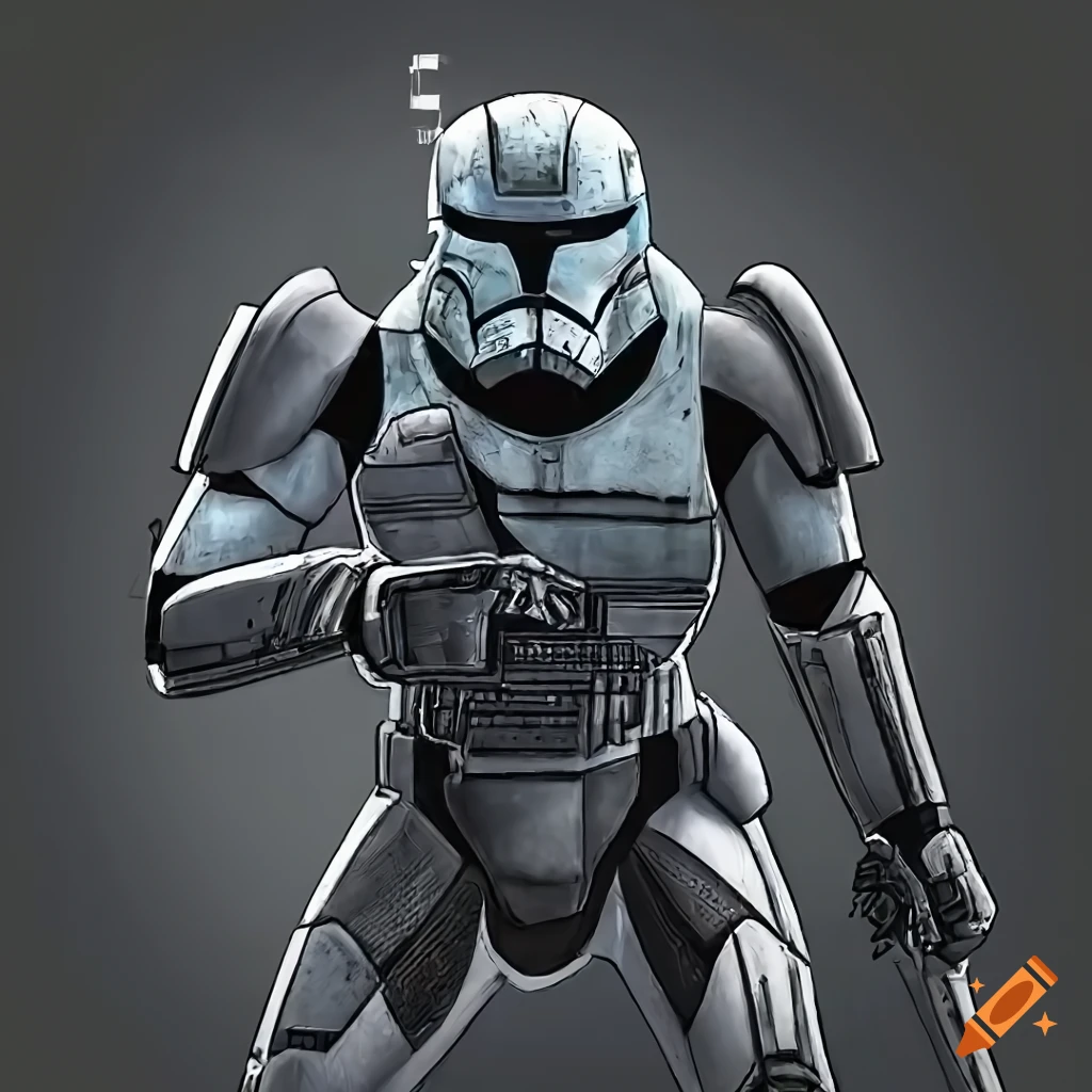 Elite Star Wars republic commando trooper in sleek black armor ...