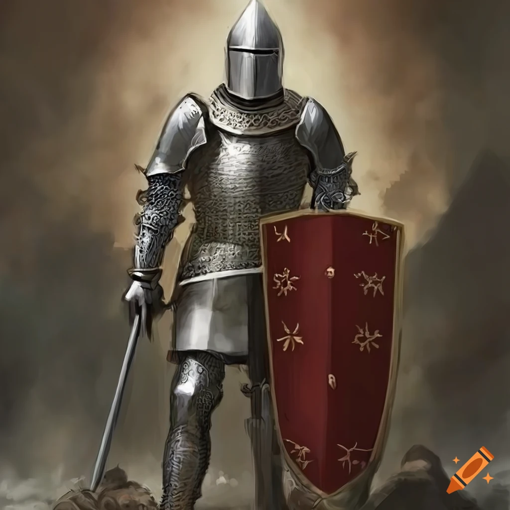 Medieval knight artwork on Craiyon