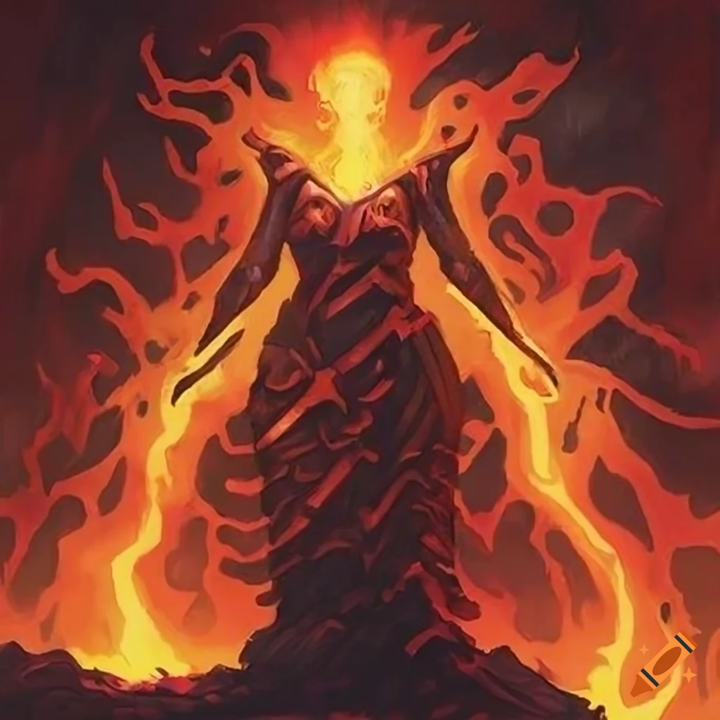 Magma Provoke in magic the gathering art style on Craiyon