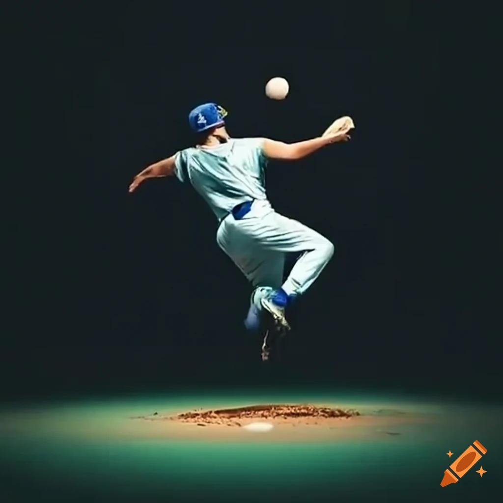 Athlete making an impressive catch on the baseball diamond on Craiyon