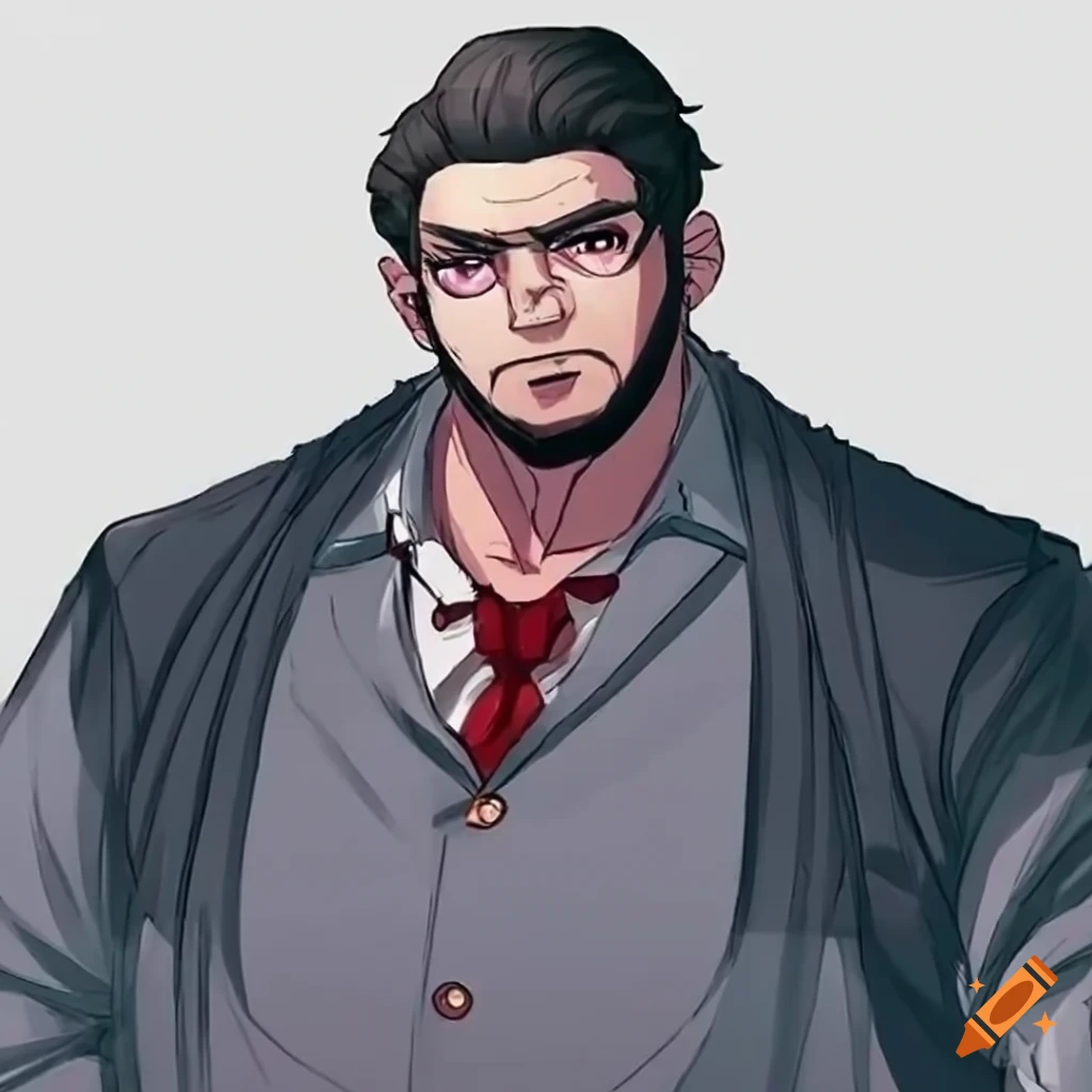 Grumpy middle-aged Arab male teacher in DANGANRONPA style on Craiyon
