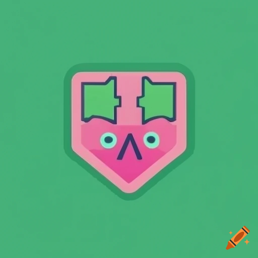Vibrant icon for visual novel on zombie apocalypse with pink and mint ...