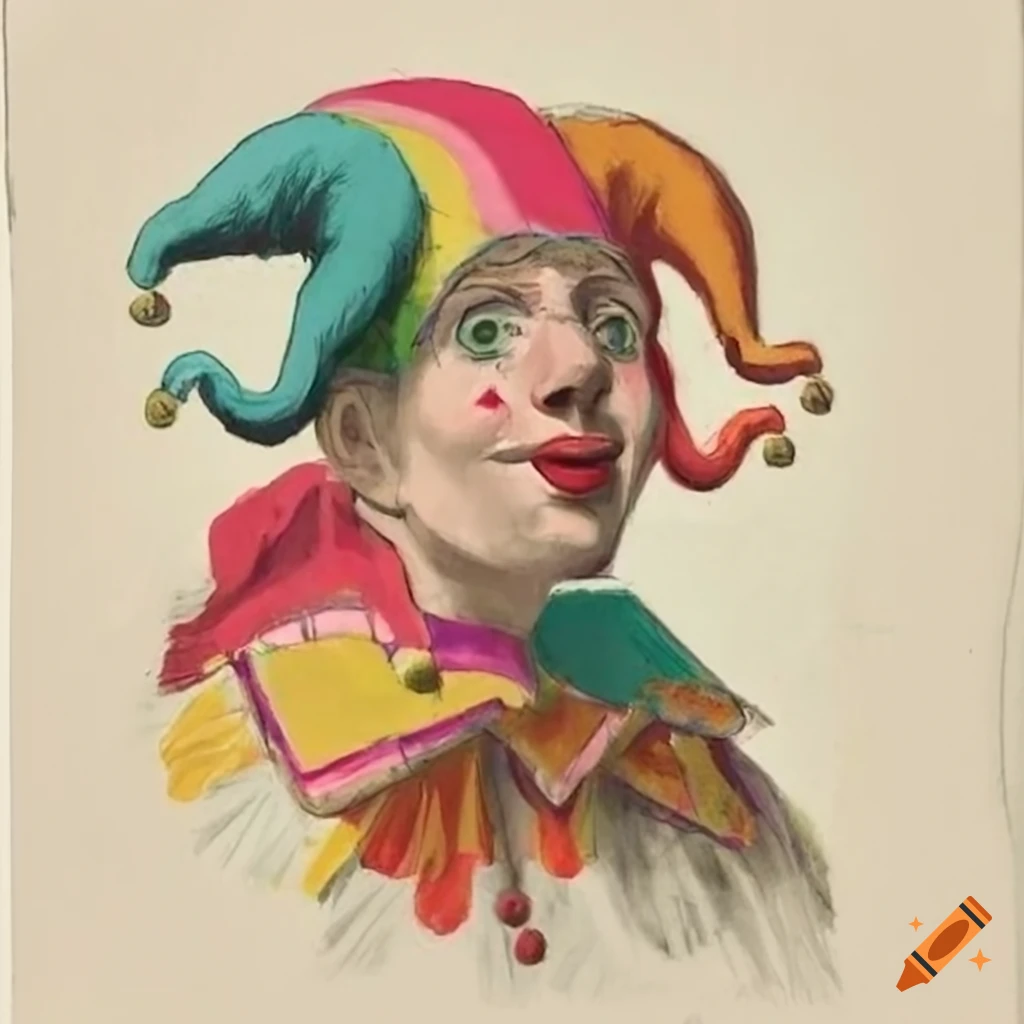 Colorful jester costume worn by a bajazz from mainzer fastnacht on Craiyon