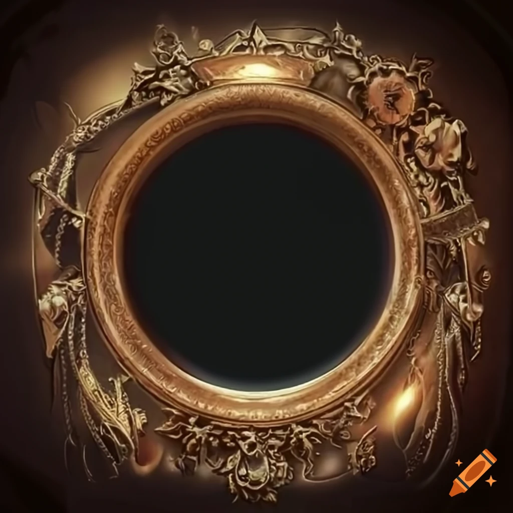 Round token frame for virtual tabletop with heroic fantasy decorations ...