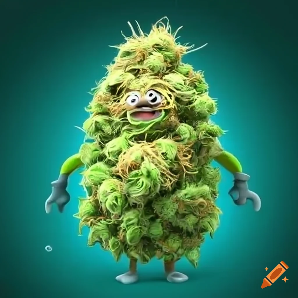 Marijuana bud character animation on Craiyon