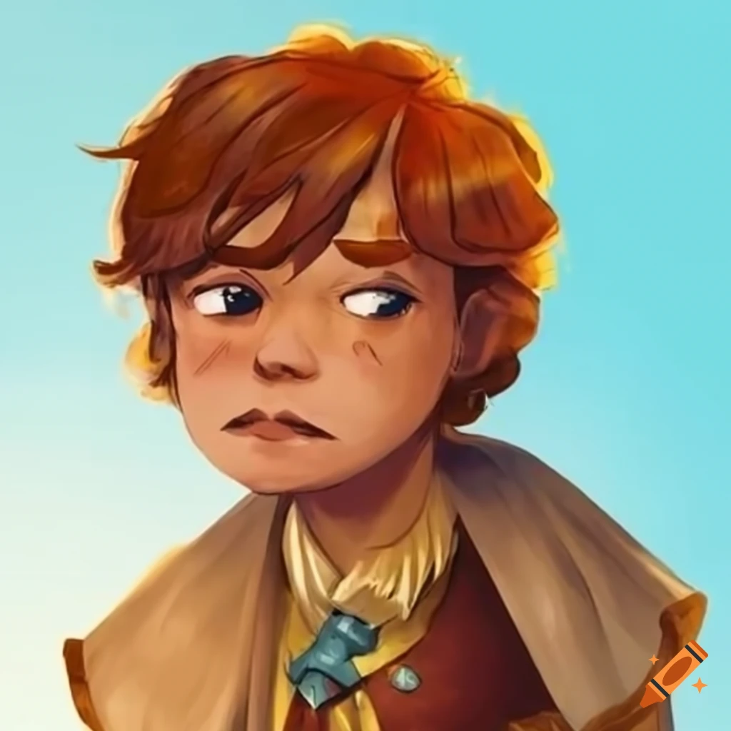 Illustration of a bard named Gerald in medieval attire on Craiyon