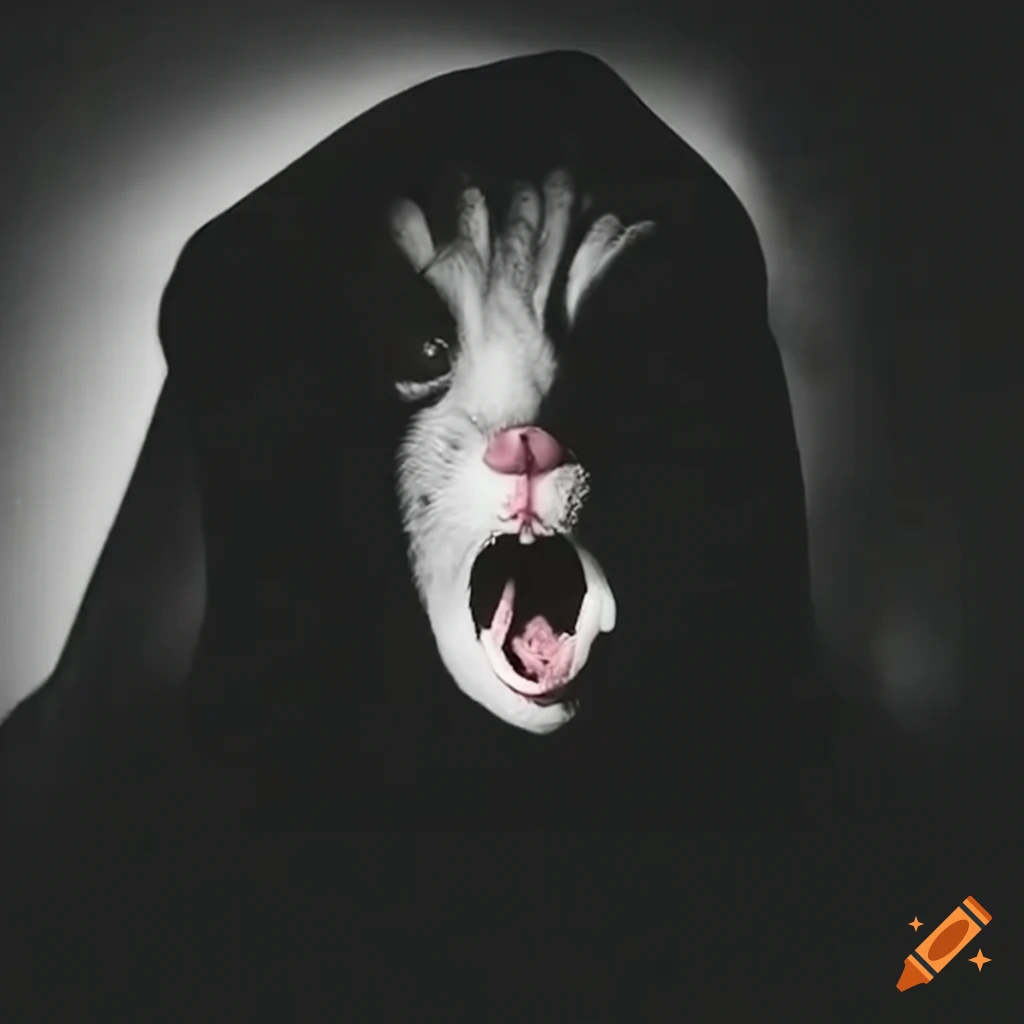 Person transforming into a bunny screaming in agony on Craiyon