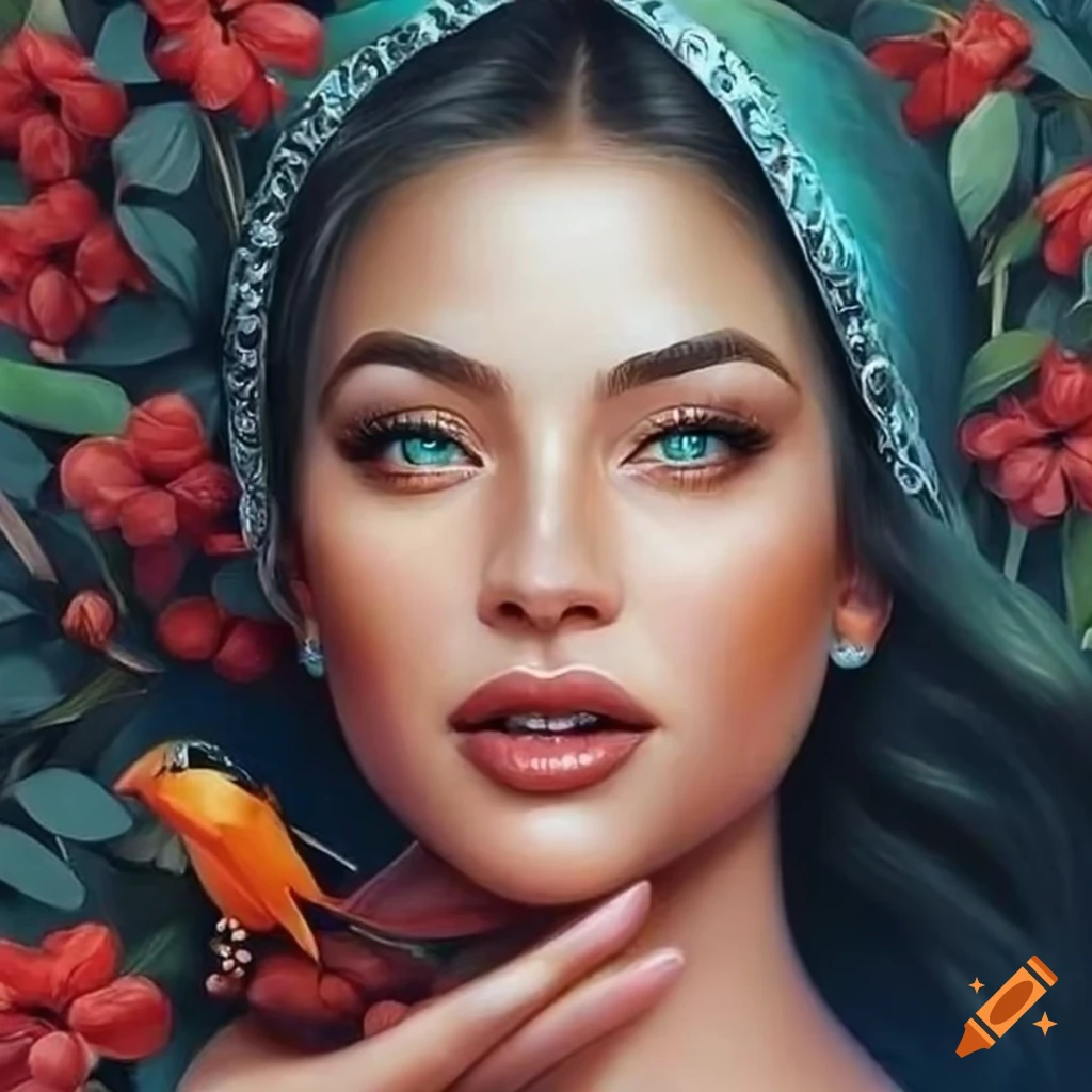 Ultra-realistic and highly-detailed artwork of stunningly beautiful ...