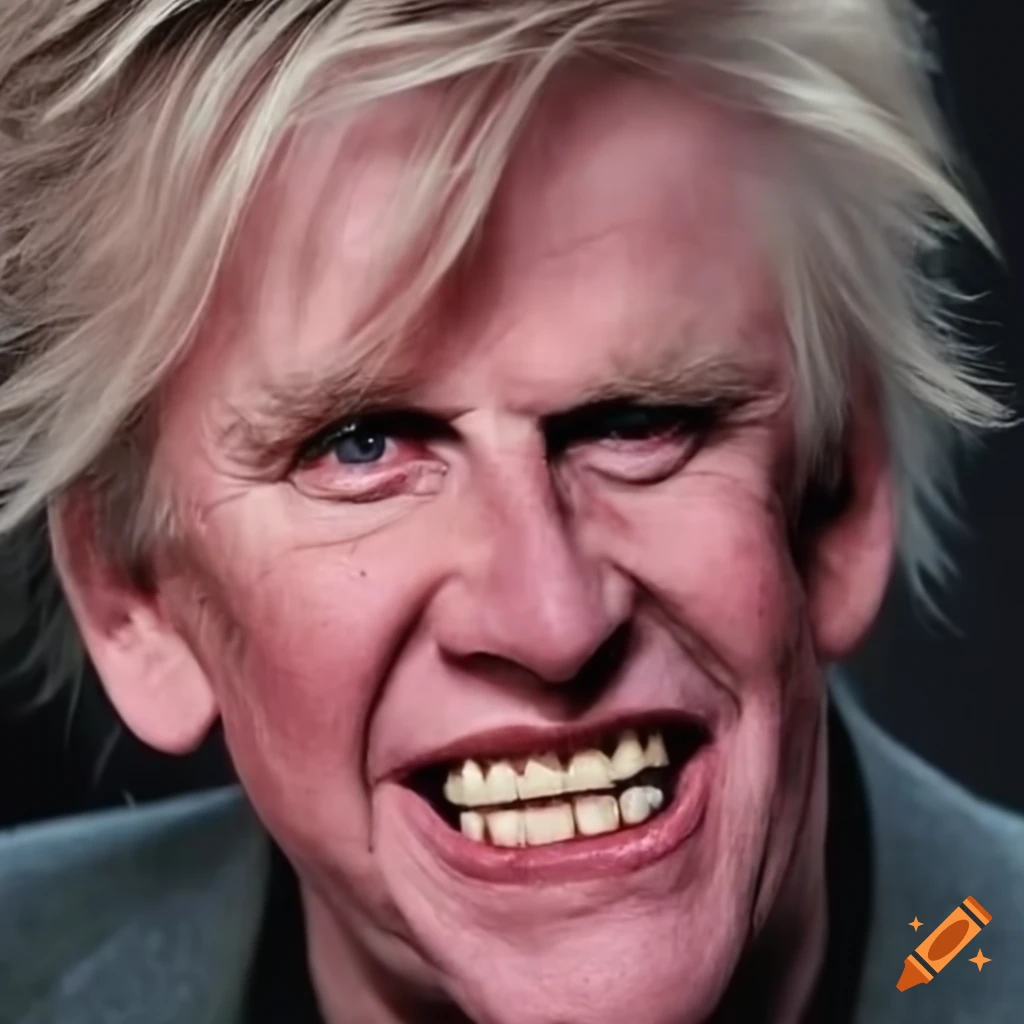 Gary busey smiling widely on Craiyon