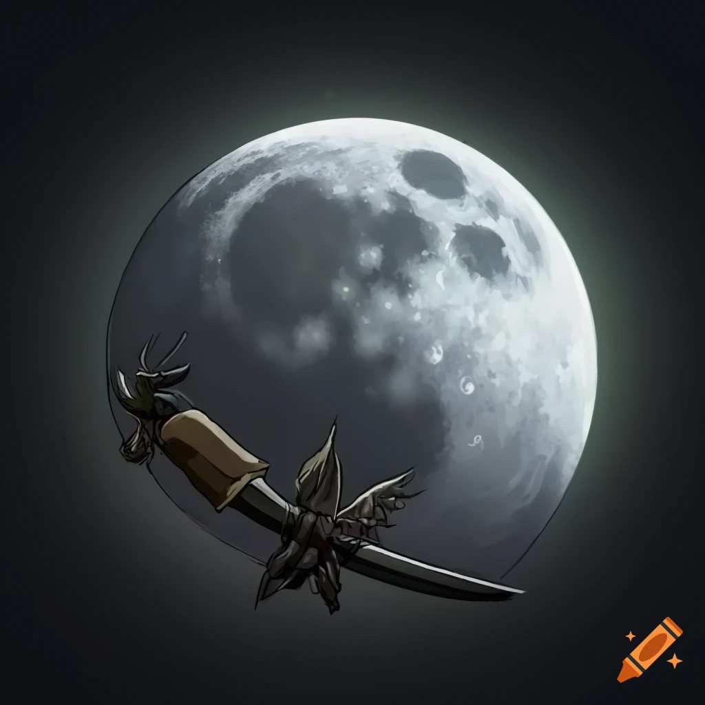 Silver full moon badge inspired by vinland saga for twitch channel on ...