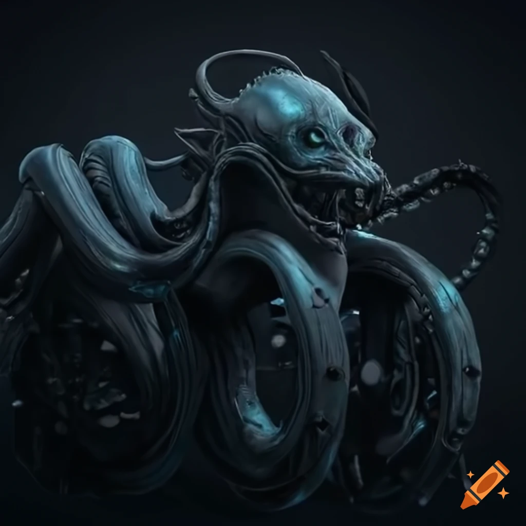 Terrifying 3D render of Lovecraftian cyberpunk motorcycle with Giger ...