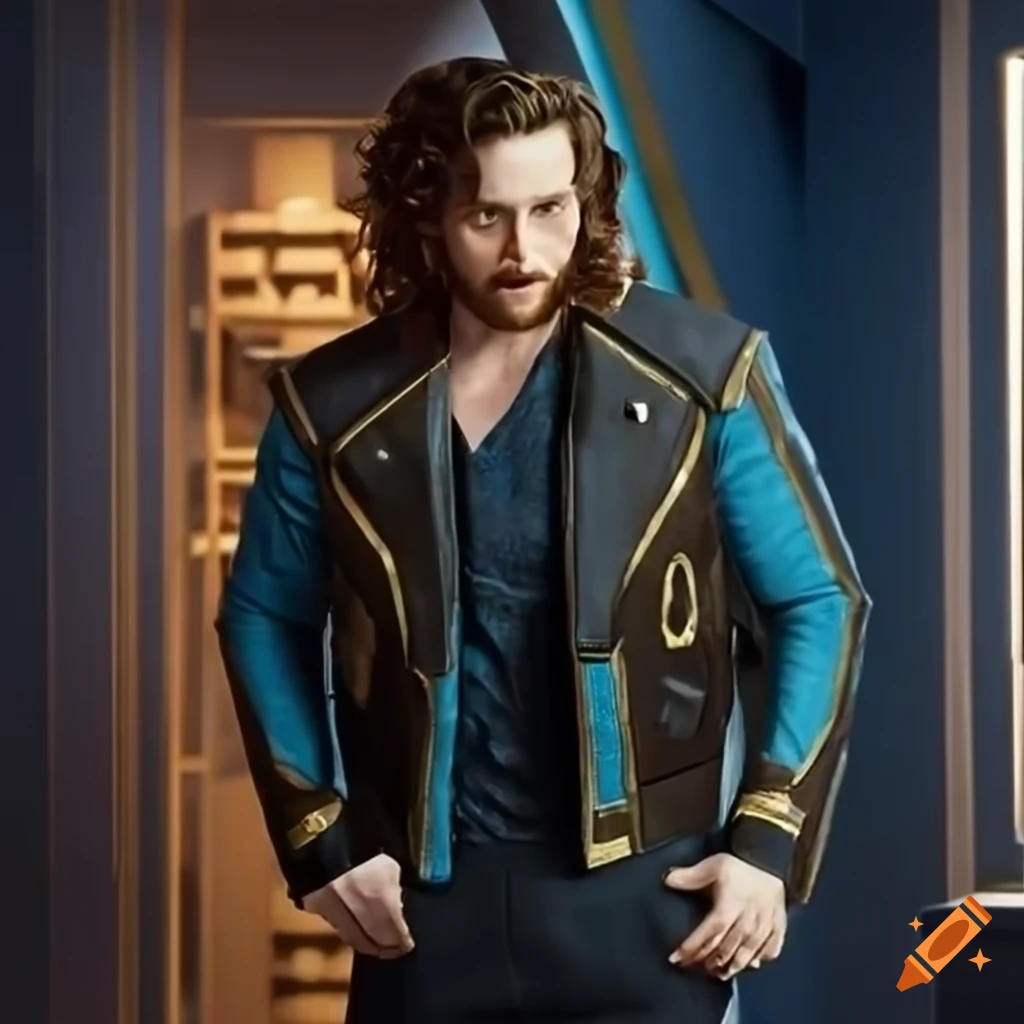 Brave starfleet captain in action on star trek discovery movie poster ...