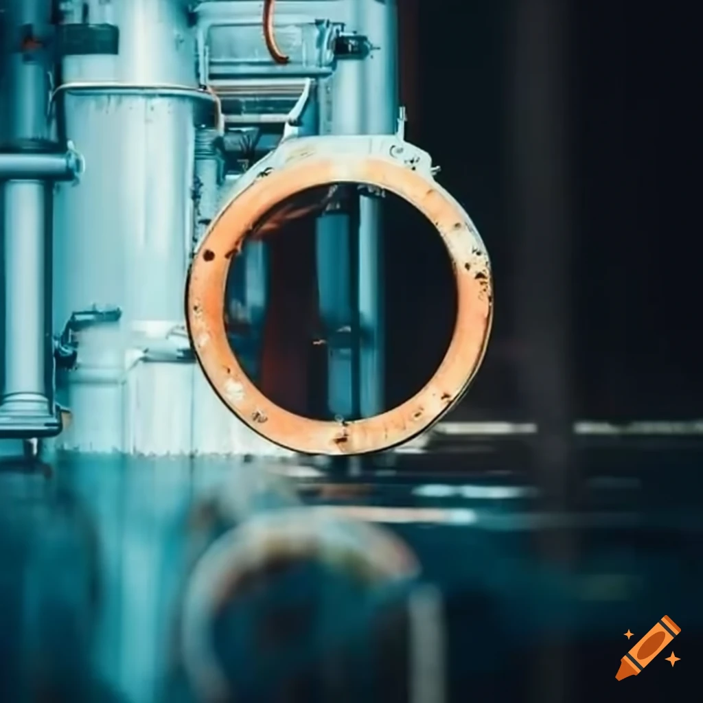 Smart gasket in an oil plant on Craiyon