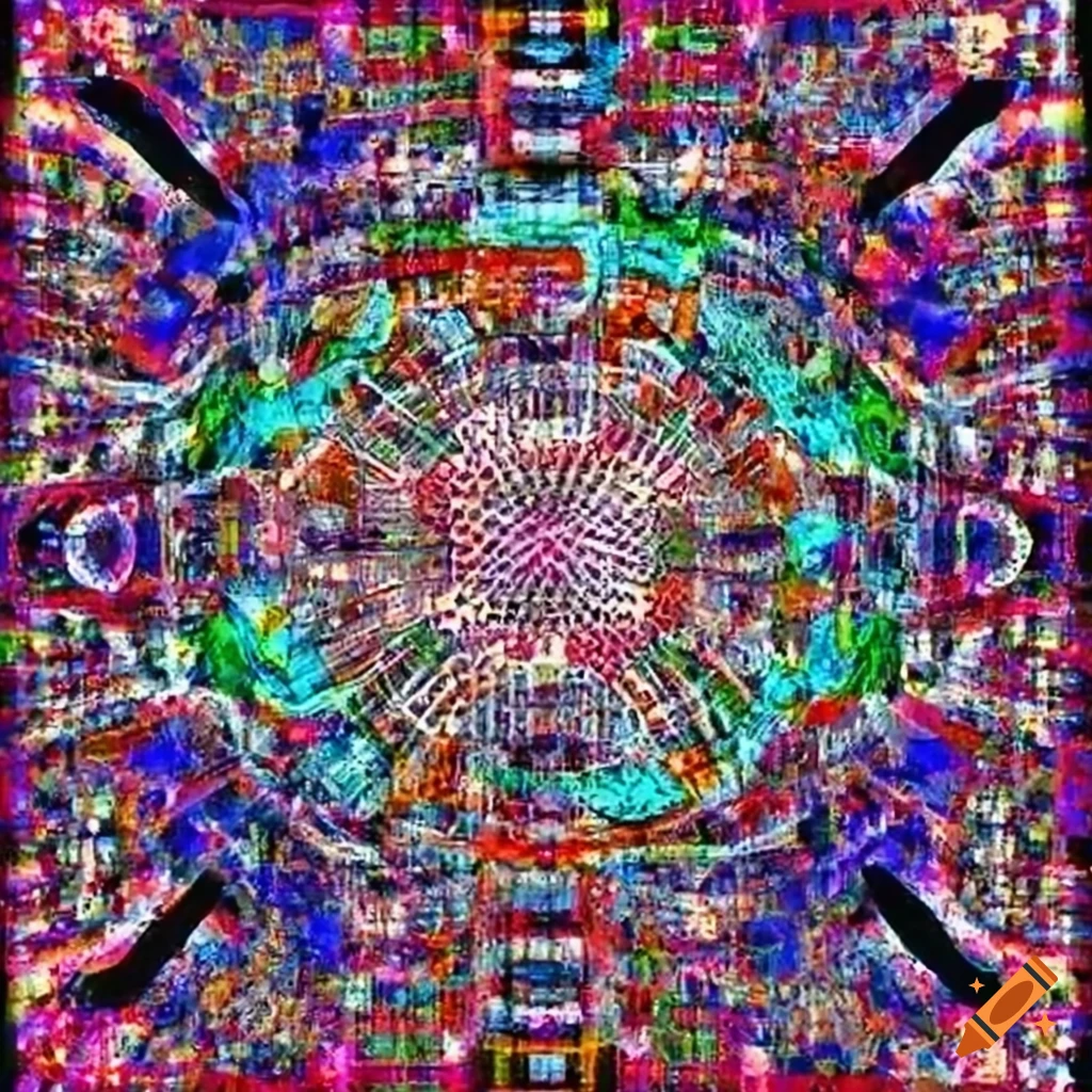 Graphic representation of cyberspace and data flow on Craiyon