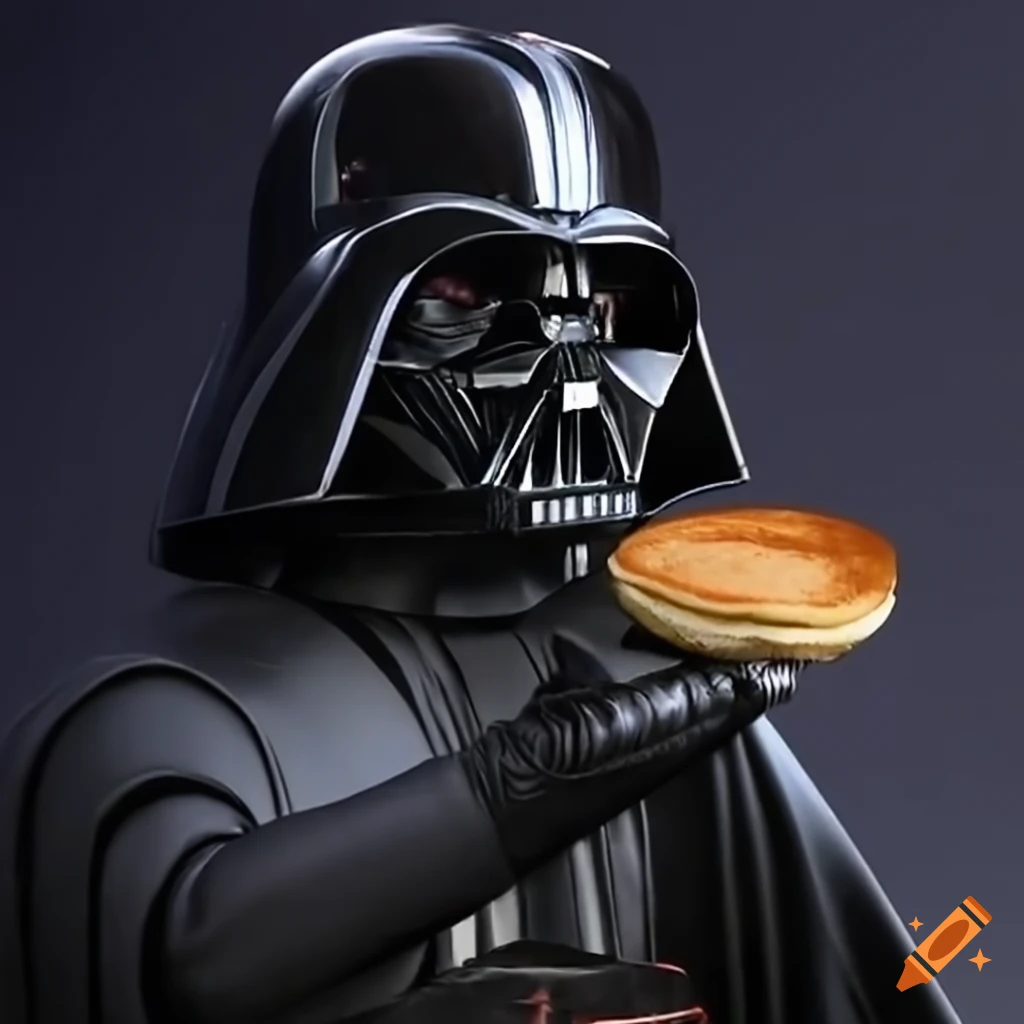 Darth vader enjoying pancakes on Craiyon