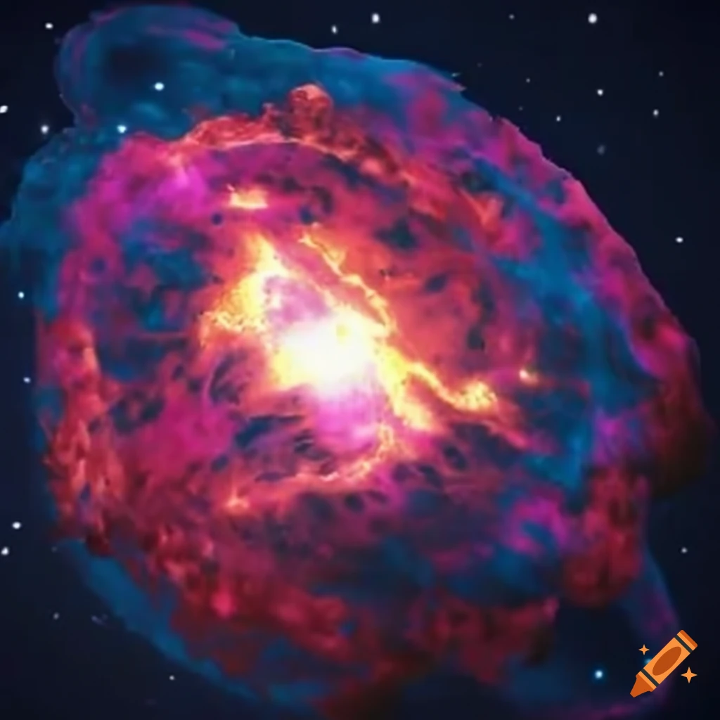 Supernova explosion in space on Craiyon