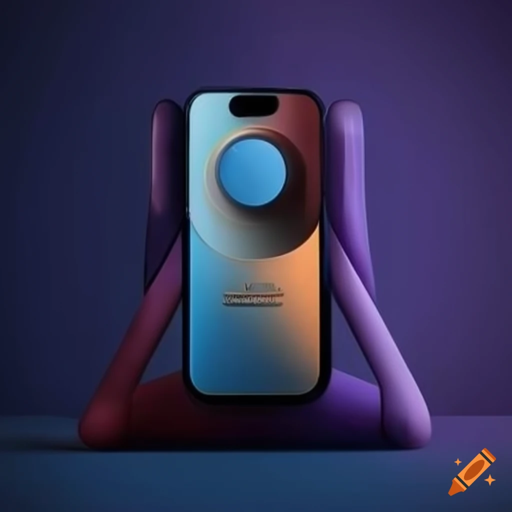 Luxury high-end blue-themed smartphone design on Craiyon