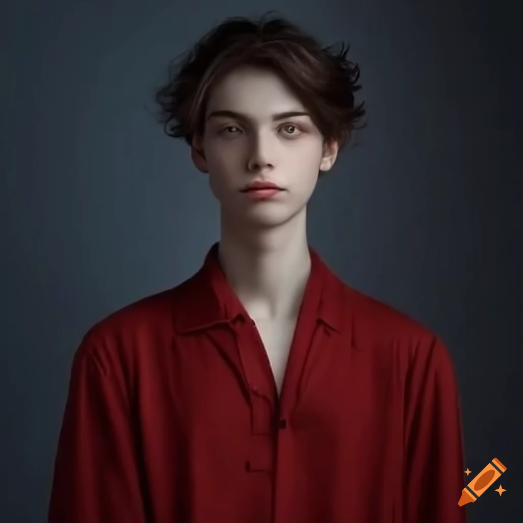 Portrait of Ilya Abramovich, a young man with ethereal features and ...