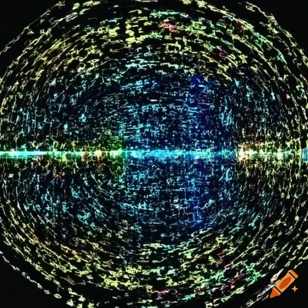 Graphic representation of cyberspace and data flow on Craiyon