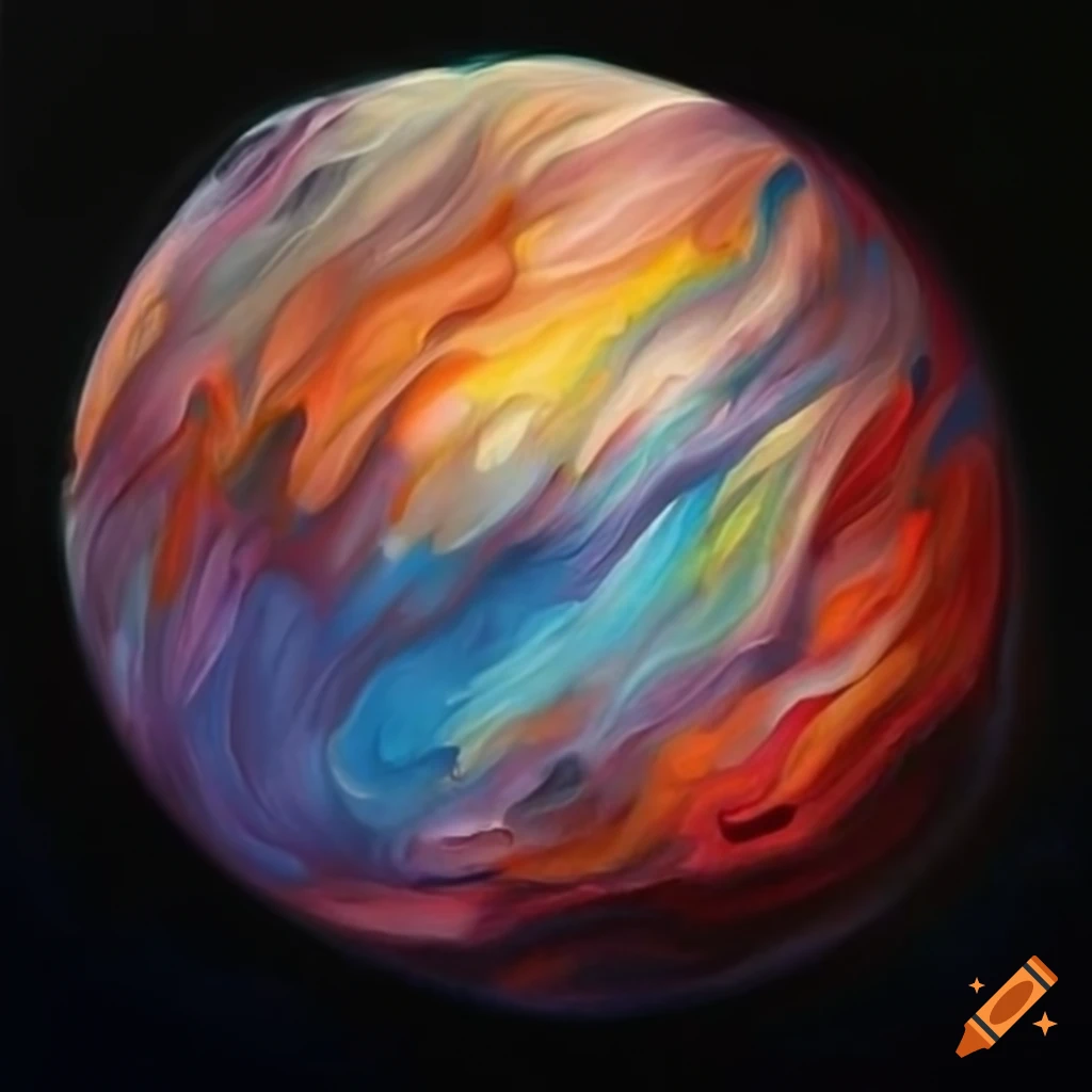 Gaseous planet in outer space on Craiyon