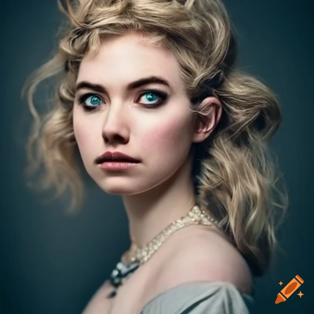 Imogen poots as a regal victorian-era british monarch on Craiyon