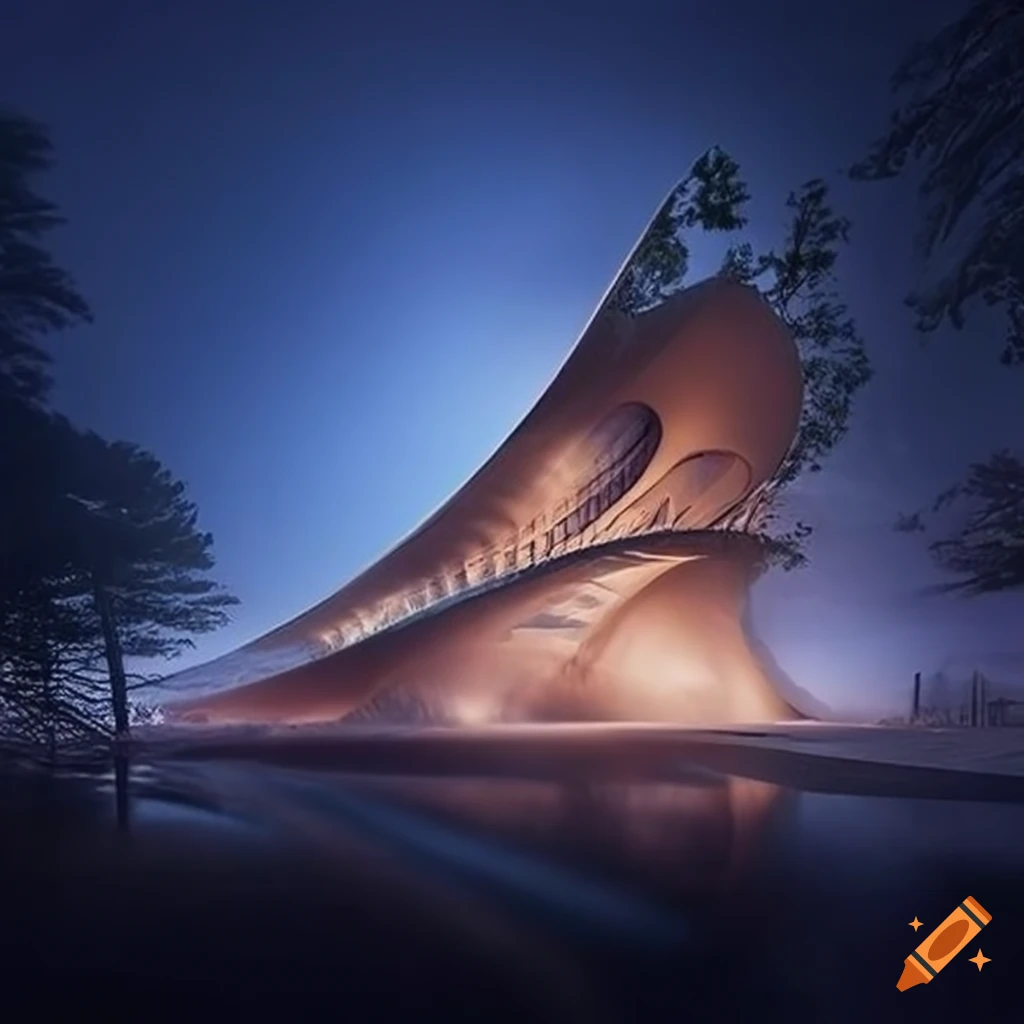 Force of nature combined with stunning architecture on Craiyon