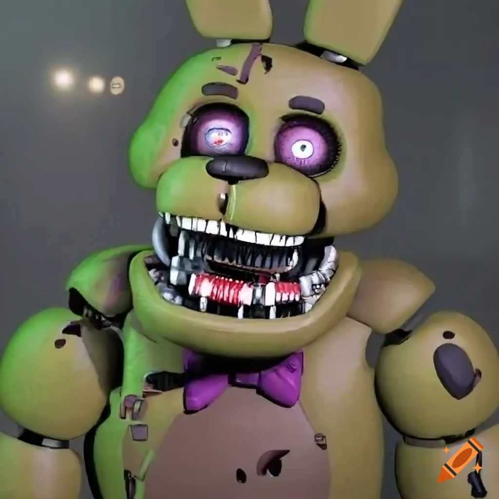 Sad animatronic springtrap from five nights at freddy's on Craiyon