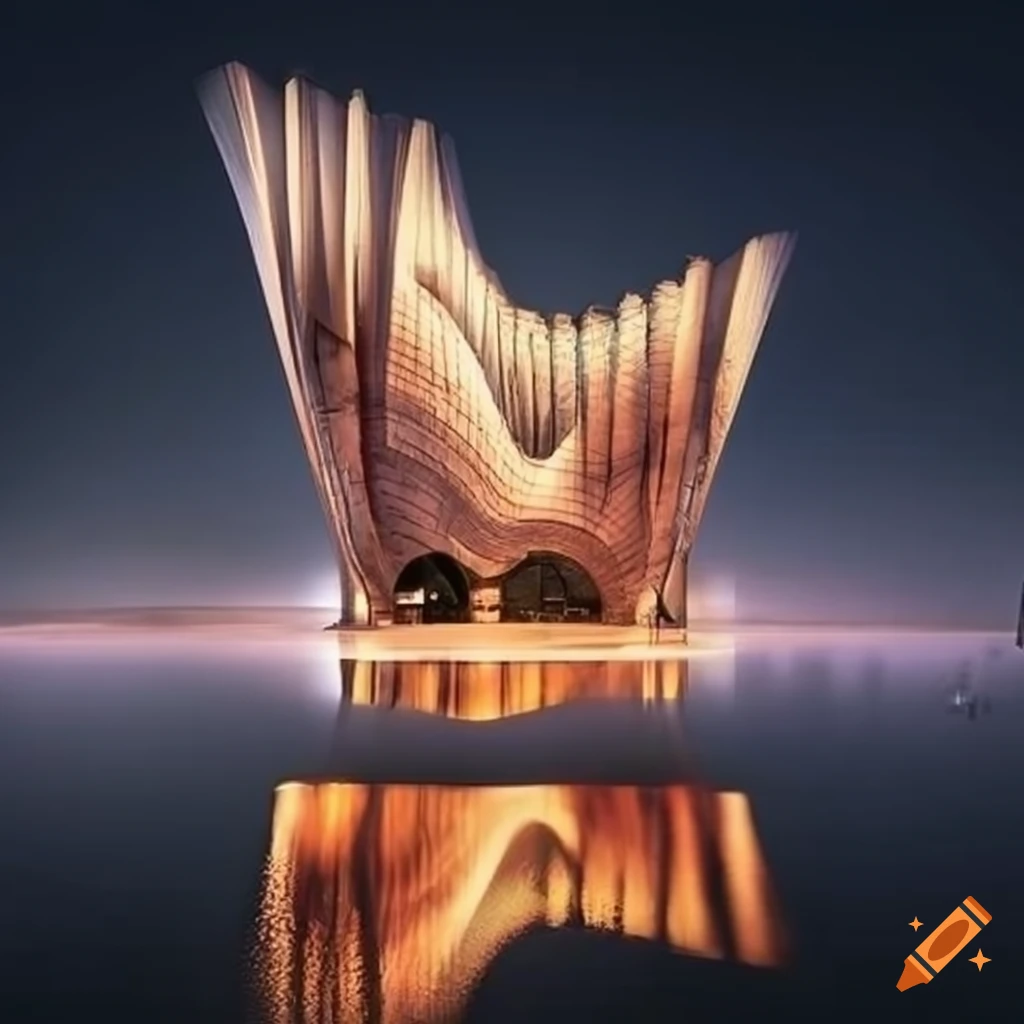 Force of nature in stunning architecture on Craiyon