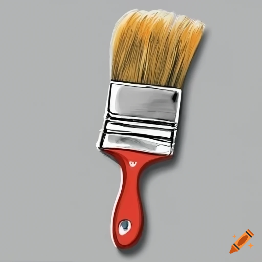 Big paint brush creating art on Craiyon