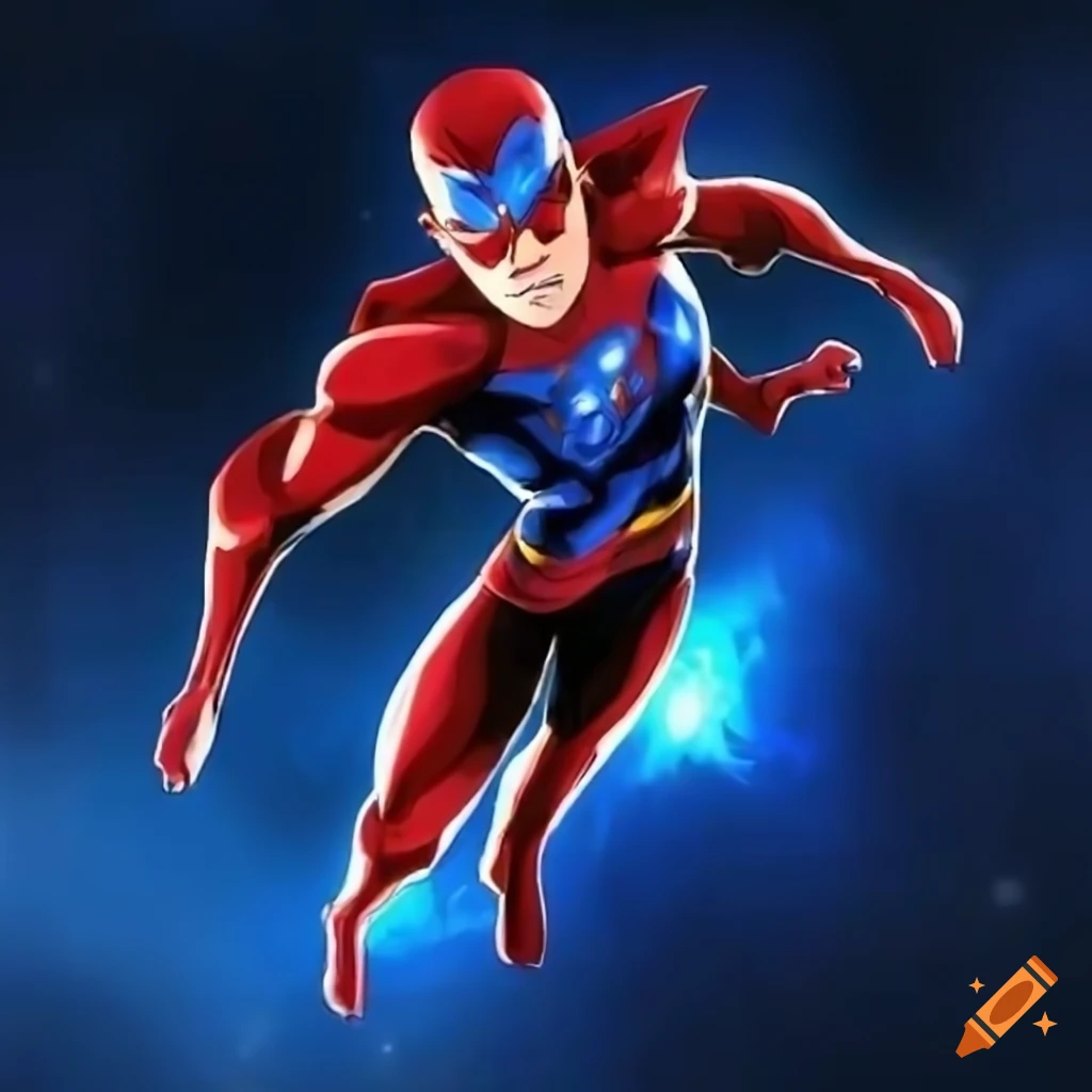 Anime speed superhero character on Craiyon