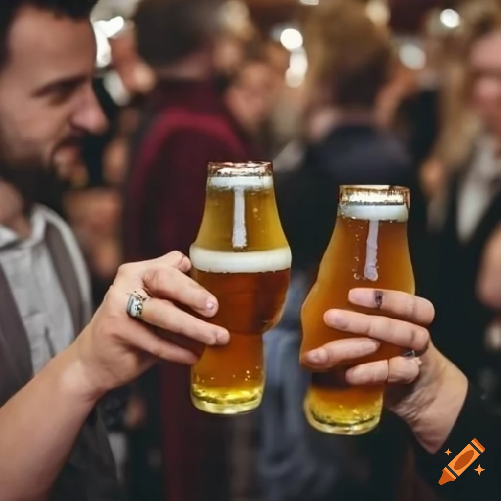 After work networking meeting at a trade fair with Rothaus beer ...