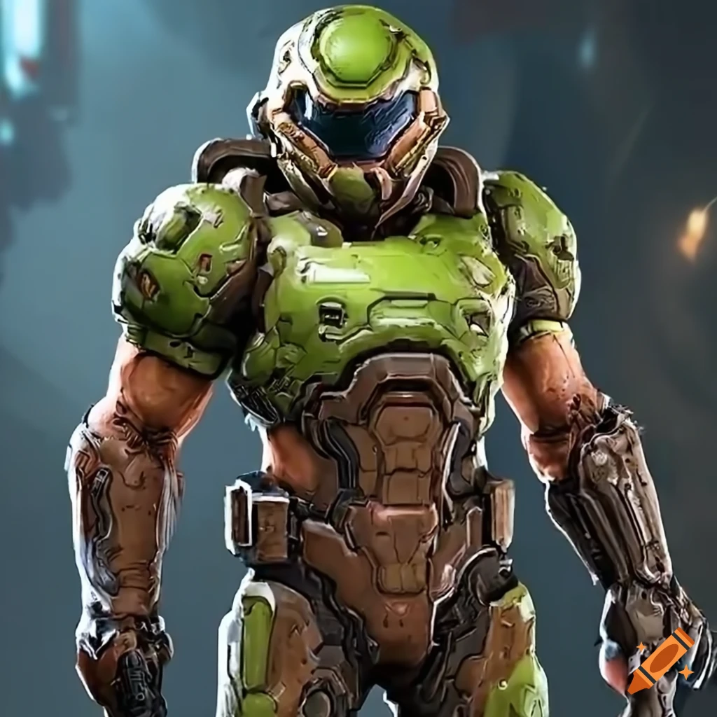 The Doom Slayer character from DOOM game on Craiyon