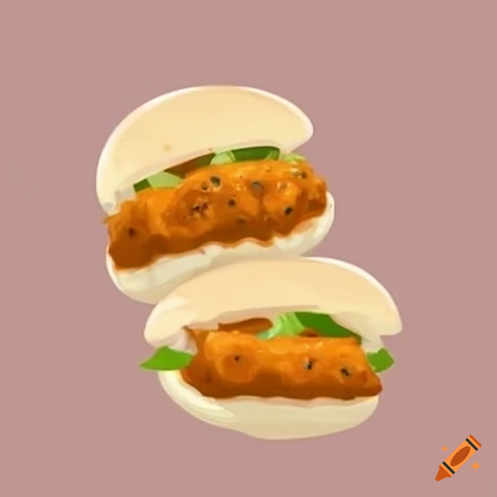 Authentic Indian vada pav with potato patty, chips, and chai on Craiyon