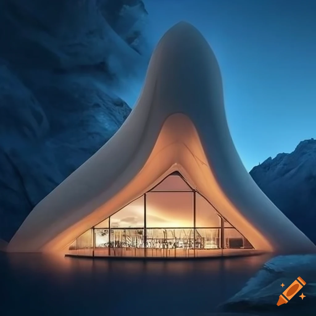 Force of nature integrated into stunning architecture on Craiyon