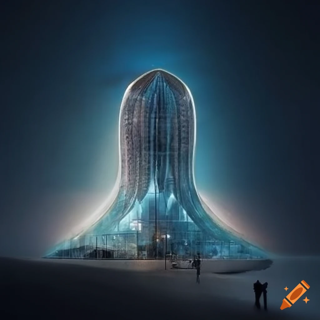 Phenomenal force of Nature integrated into stunning Architecture on Craiyon