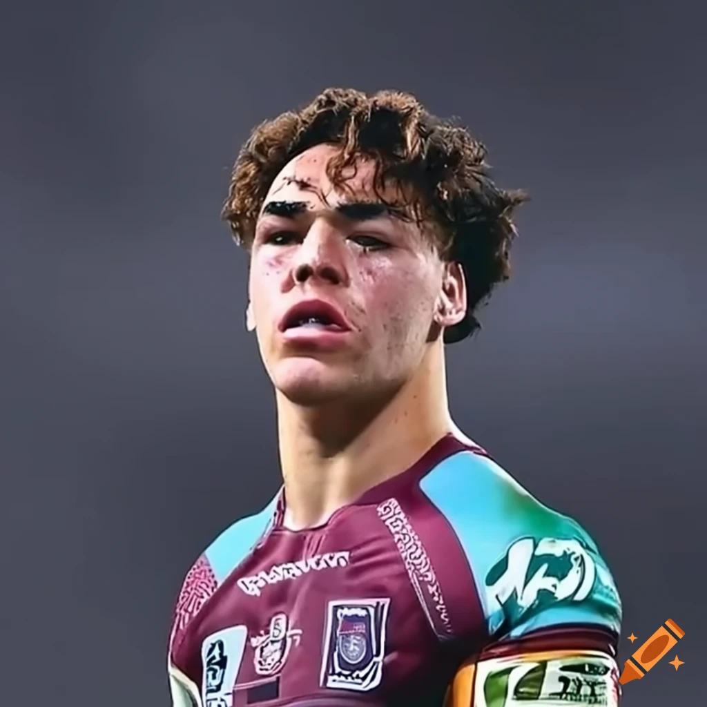 Reece walsh in maroon state of origin uniform on the ground crying on ...