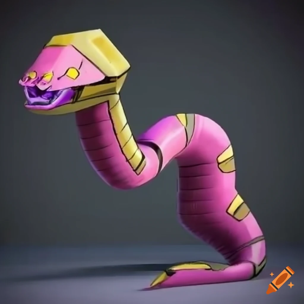 Robot snake-like creature inspired by Code Lyoko's XANA on Craiyon