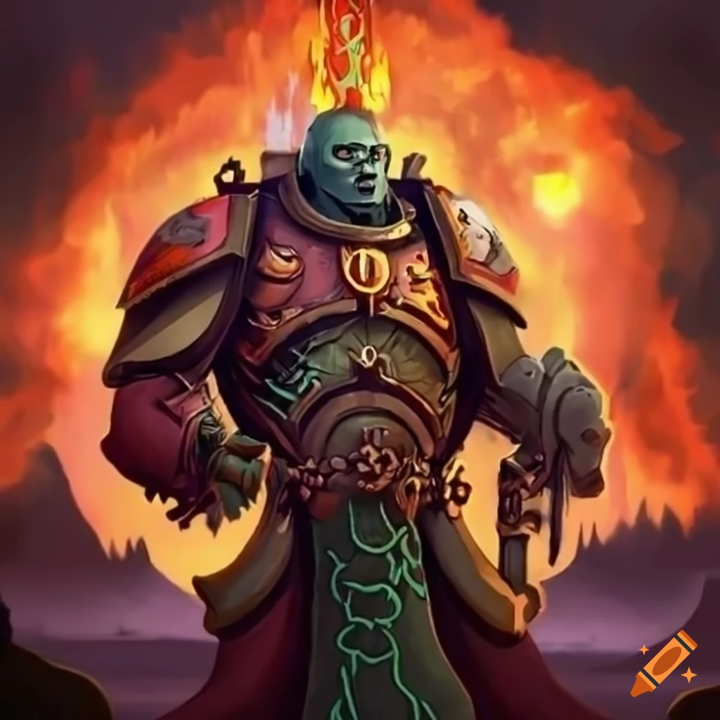 Vulkan from Warhammer 40k in Disney art style on Craiyon