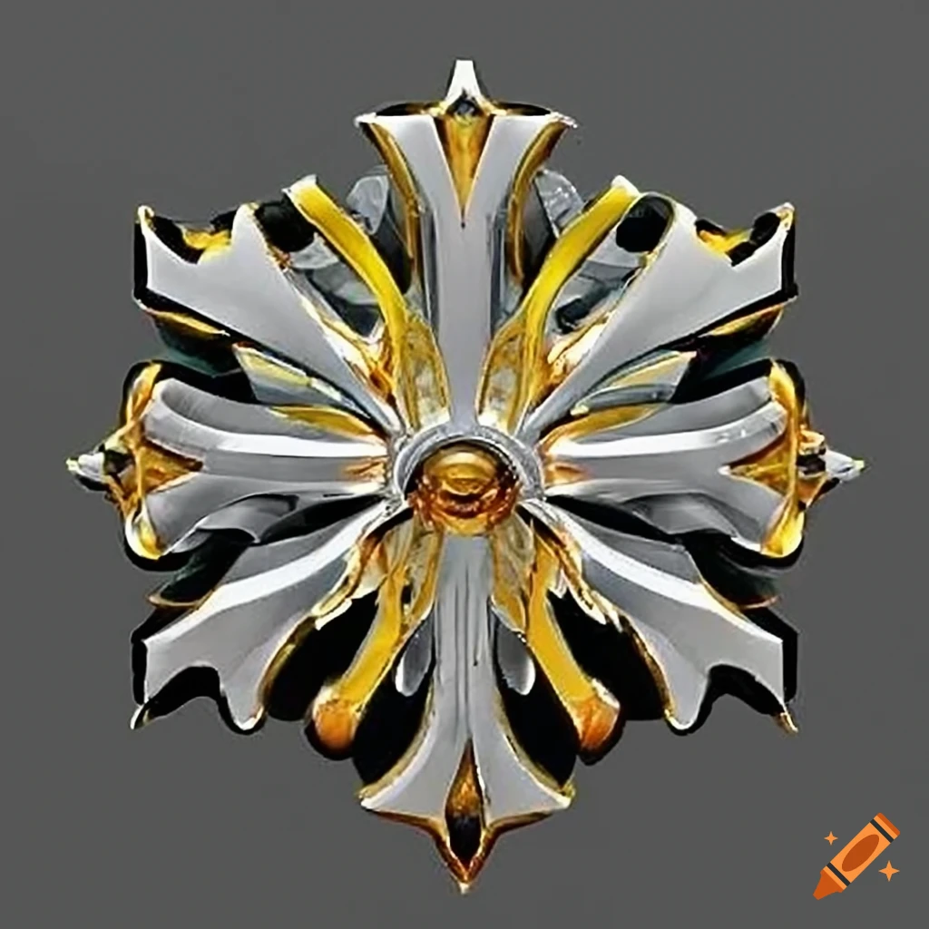 Maltese cross design on a black and silver elegant background with ...