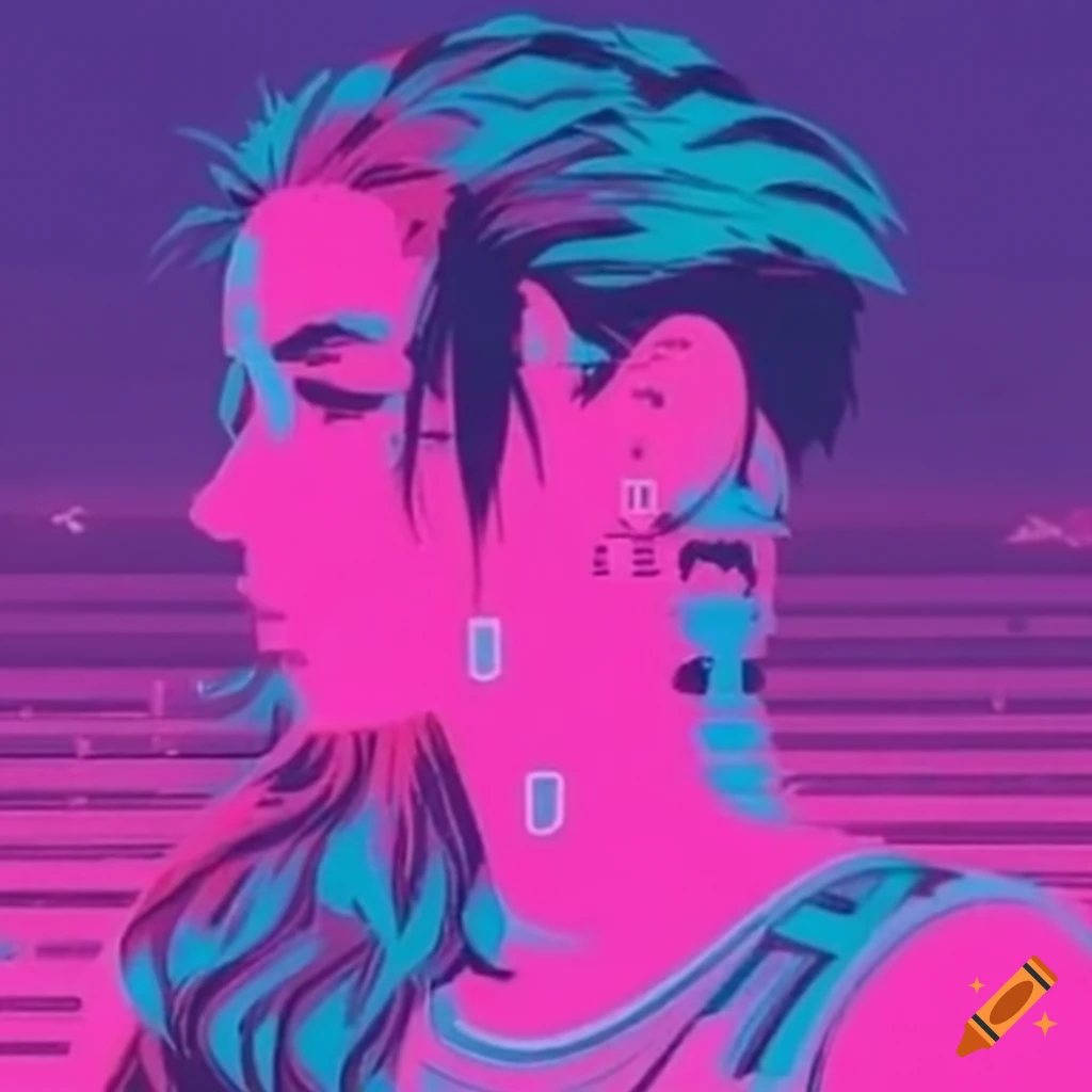 Vaporwave aesthetic with unique lighting in raw photography on Craiyon